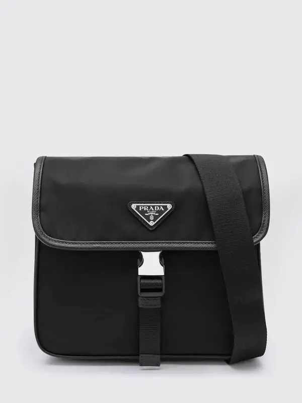 Prada Shoulder Bag With Adjustable Strap - Black