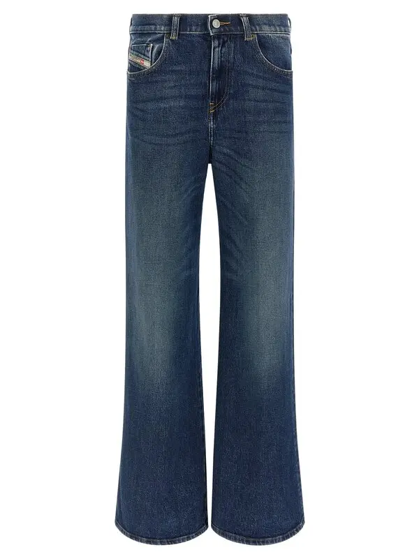 DIESEL® 1978 D-akemi Stonewashed Wide Flare Jeans - Blue