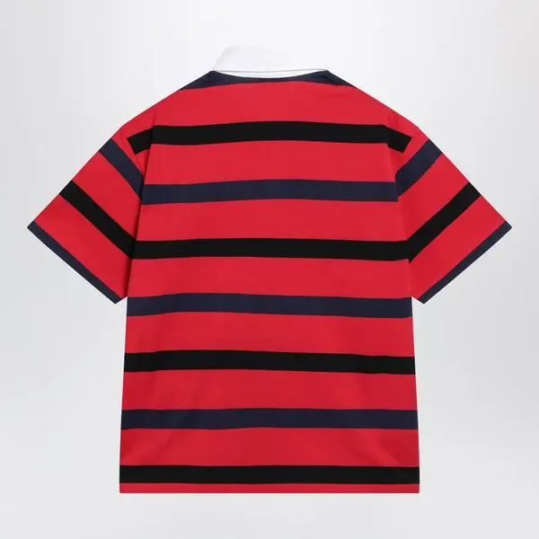 Prada Short-sleeved Polo Shirt With / Blue Stripes