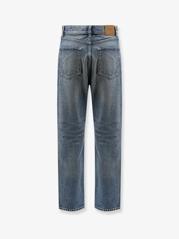 Saint Laurent Blue Denim High-waisted Slim Fit Jeans - Multicolor