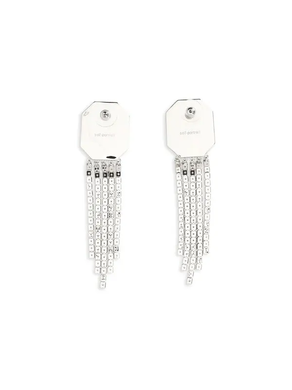 SELF-PORTRAIT Crystal Drop Earrings