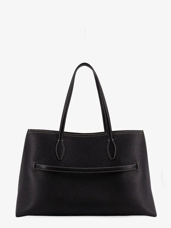 TOTEME Leather Shoulder Bag - Black