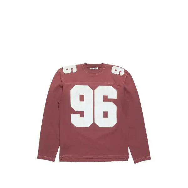 Acne Studios Faded Cotton Number Print Sweatshirt
