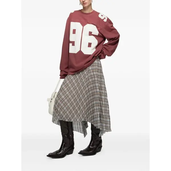 Acne Studios Faded Cotton Number Print Sweatshirt