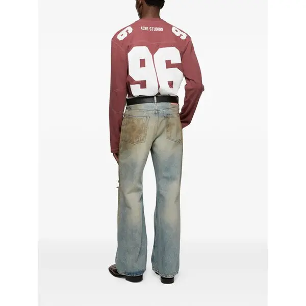 Acne Studios Faded Cotton Number Print Sweatshirt