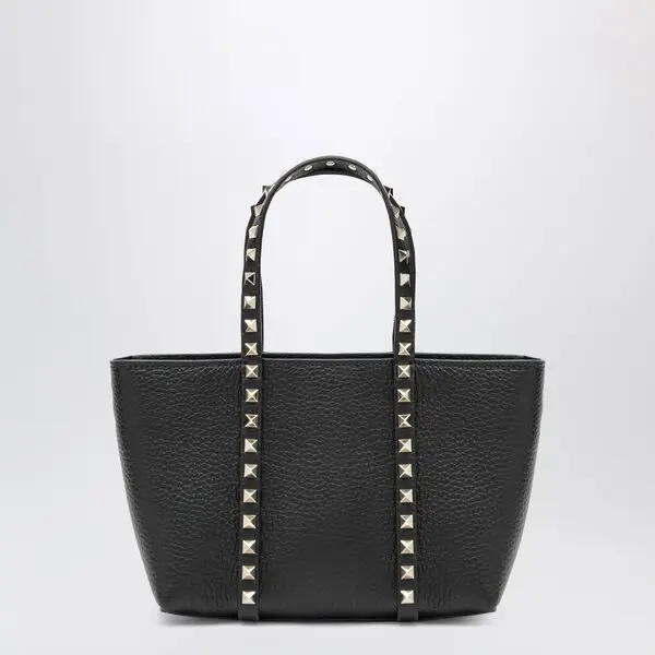 Valentino Garavani Rockstud Grained Calfskin Bag - Black