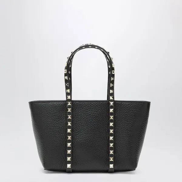 Valentino Garavani Rockstud Grained Calfskin Bag - Black