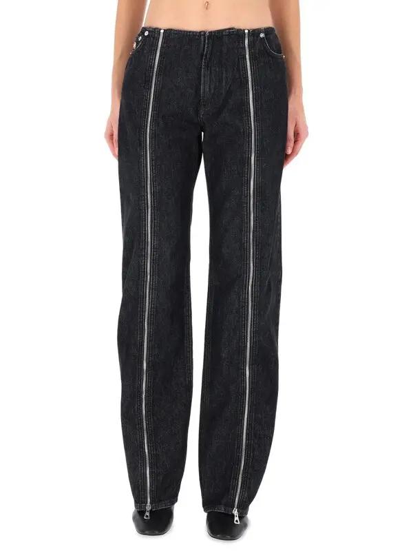 JEAN PAUL GAULTIER Double Zipper Denim Pants - Black