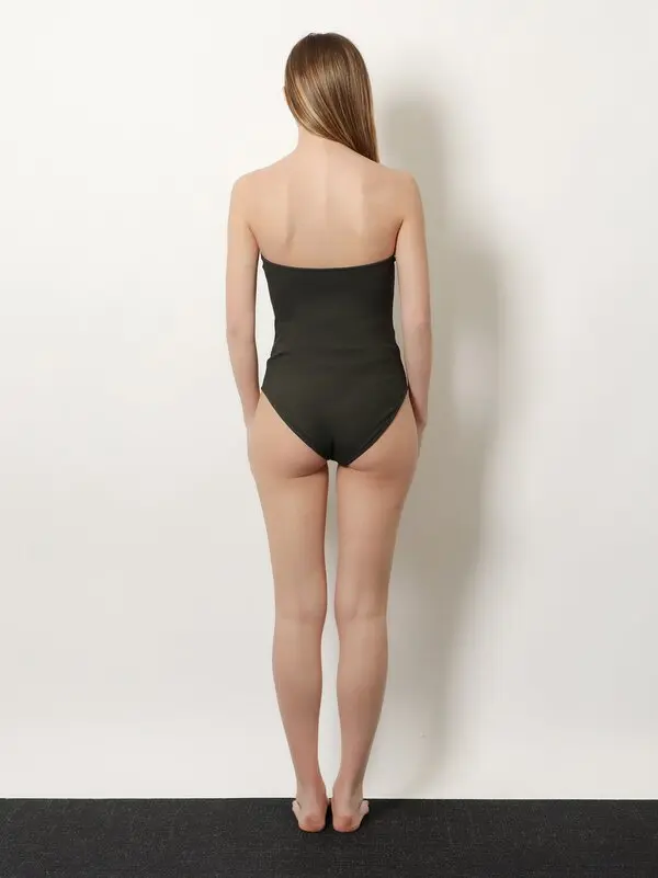 TOTEME Ribbed Strapless One-piece Swimsuit - Multicolor