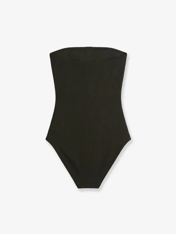 TOTEME Ribbed Strapless One-piece Swimsuit - Multicolor