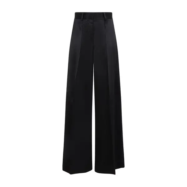 JIL SANDER Wide Leg Trousers - Black