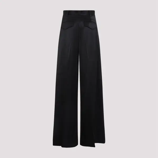 JIL SANDER Wide Leg Trousers - Black