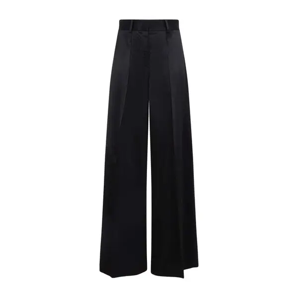 JIL SANDER Wide Leg Trousers - Black