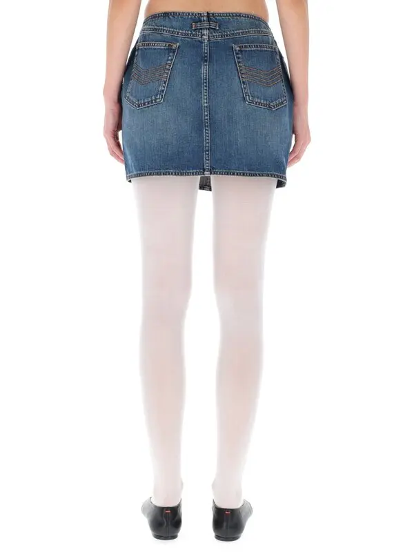 JEAN PAUL GAULTIER Double Zipper Miniskirt - Blue