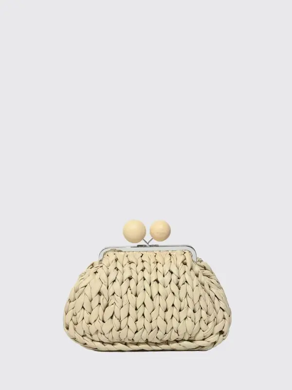 Max Mara Woven Clutch With Kiss Clasp