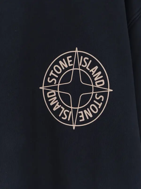 Stone Island Oversized Cotton Sweatshirt With Embossed Logo Patch