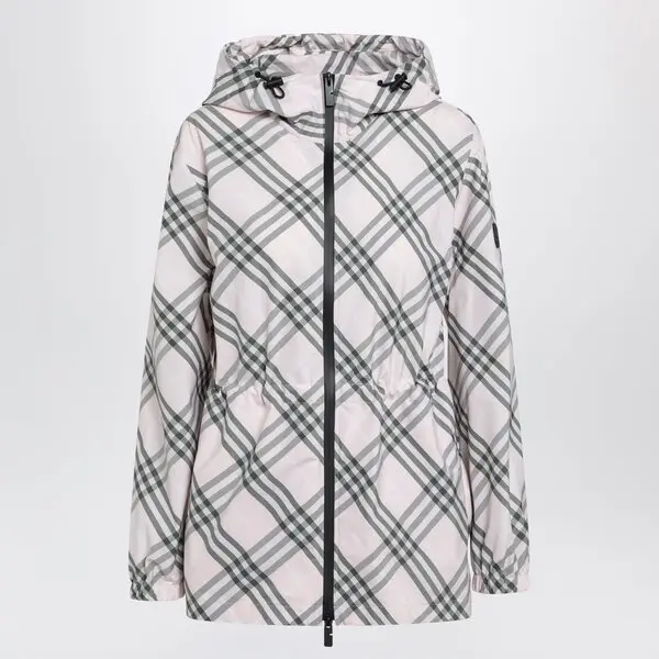 Burberry Lightweight Jacket With Check Pattern - Pink