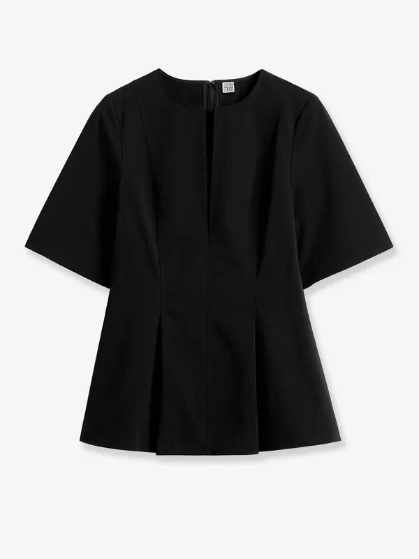 TOTEME Tailored Cotton Top - Black