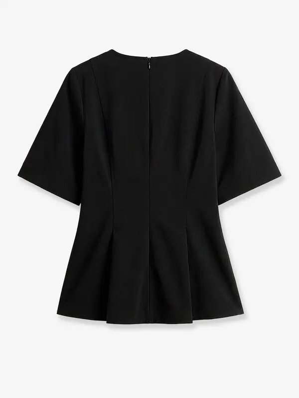TOTEME Tailored Cotton Top - Black