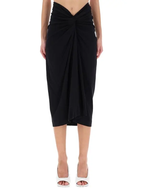 Dries Van Noten Draped Archive Skirt - Black