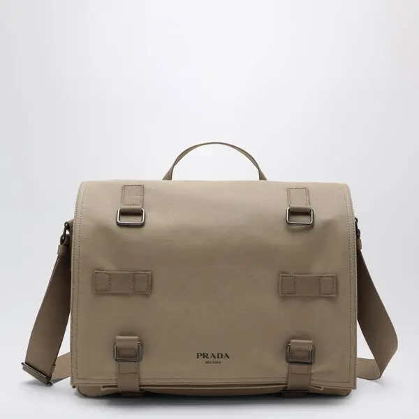 Prada Canvas Crossbody Bag - Cream