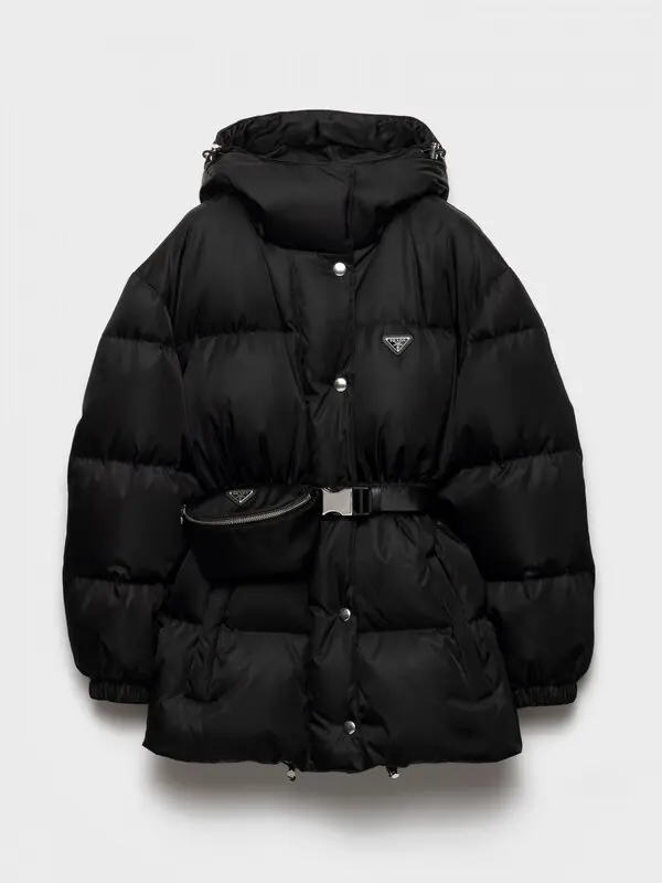Prada Zip-up Jacket With Drawstring Hem - Black