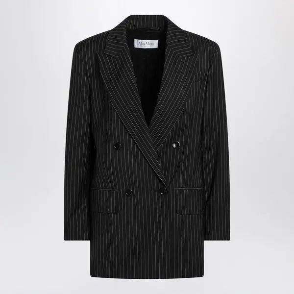 Max Mara Pinstriped Double-breasted Wool Jacket