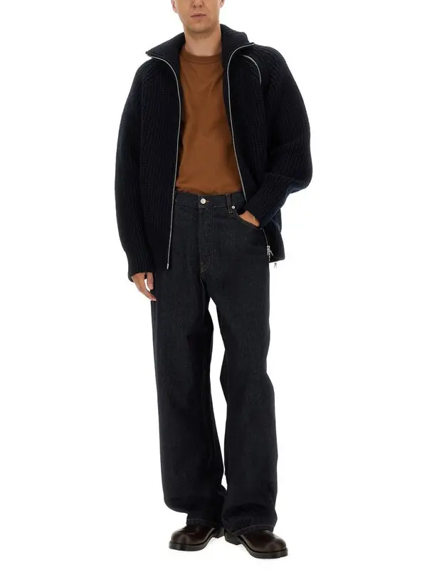 Dries Van Noten Zip-up Wool Sweater