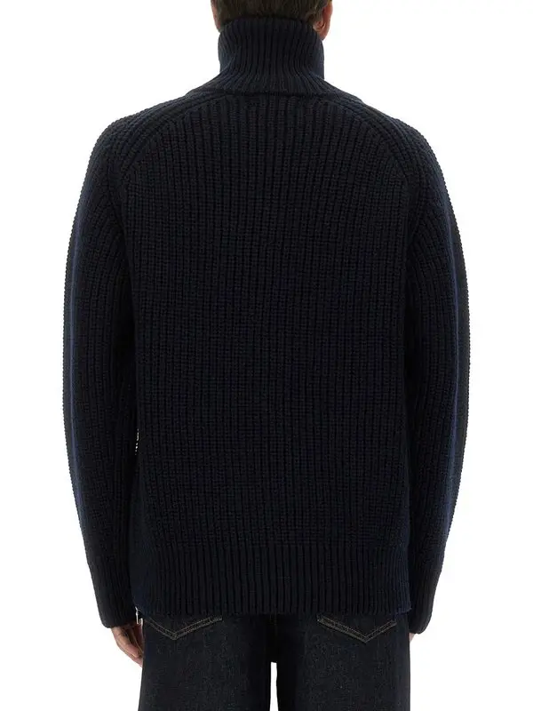 Dries Van Noten Zip-up Wool Sweater