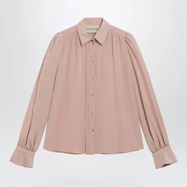 Valentino Garavani Silk Shirt With Puff Sleeves