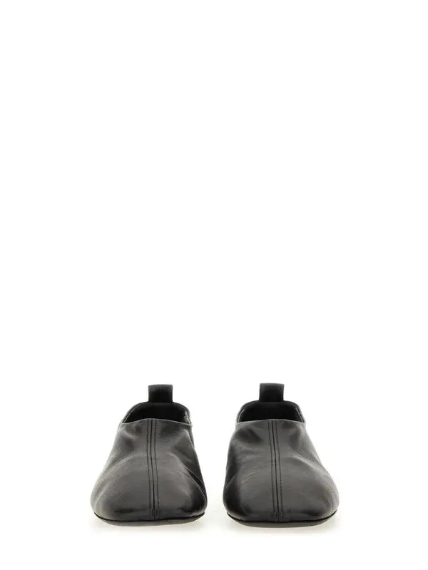 Dries Van Noten Leather Ballerina Flats - Black