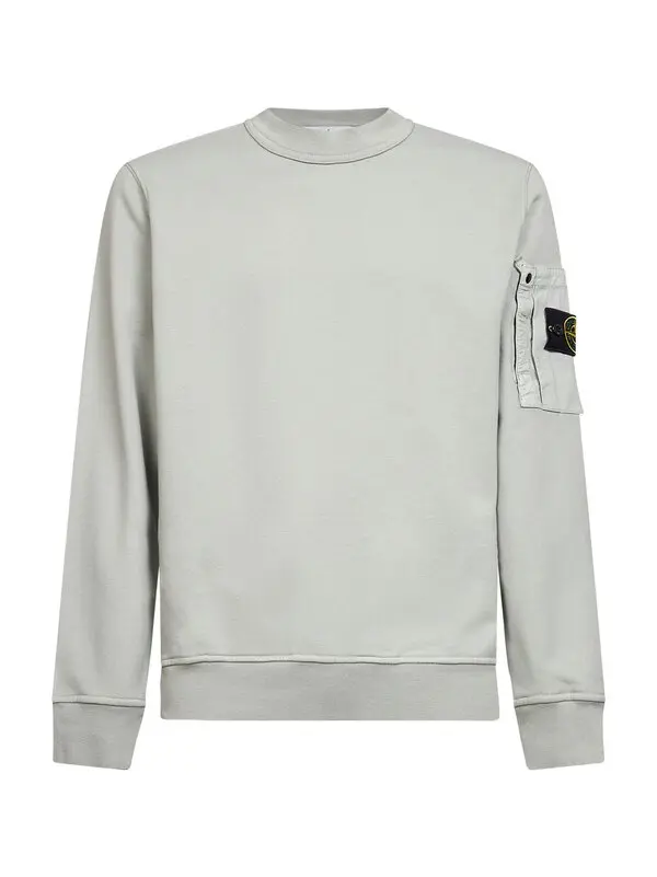 Stone Island Cotton Sweatshirt With Ripstop Pocket - Multicolor