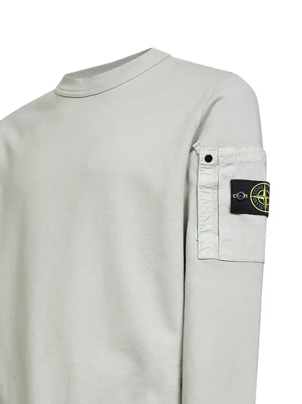 Stone Island Cotton Sweatshirt With Ripstop Pocket - Multicolor