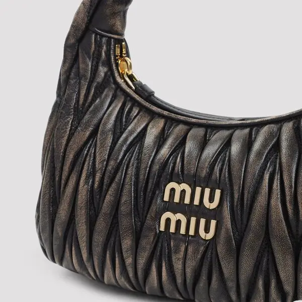 Miu Miu Calf Leather Sacca Shoulder Bag