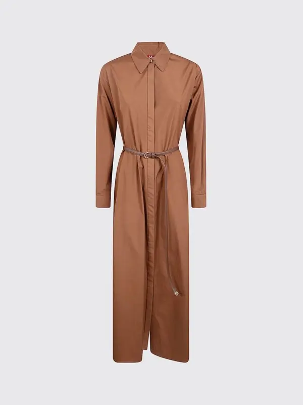 Max Mara Belted Shirt Dress - Brown