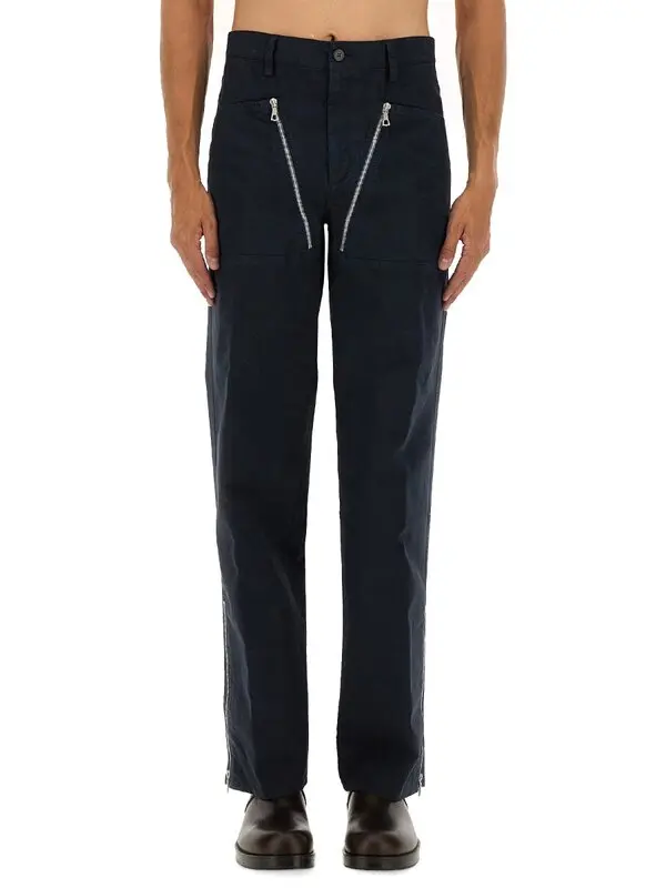 Dries Van Noten Double Zipper Trousers - Blue
