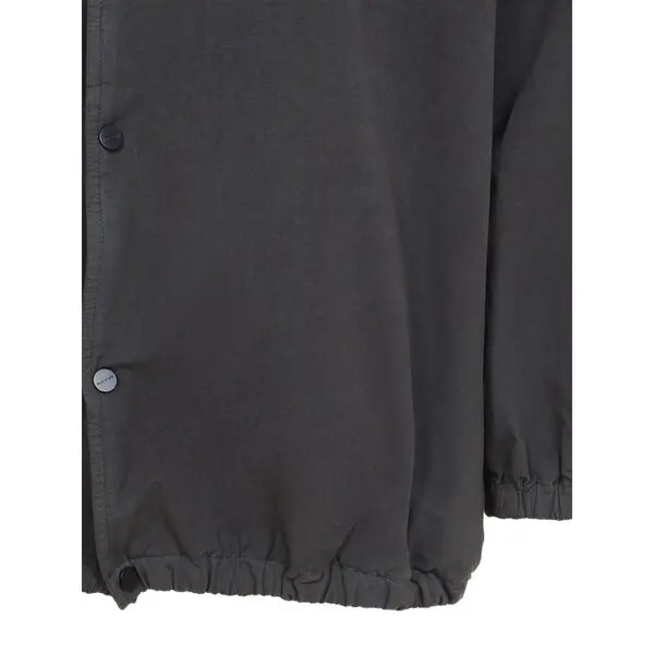 Fear Of God Grey Cotton Logo Print Shirt Jacket