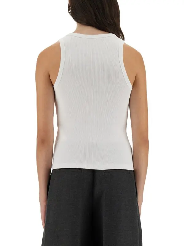 Givenchy Slim Tank Top With Logo Print - White