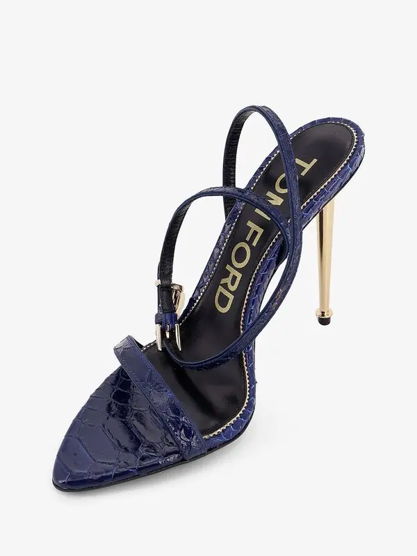 TOM FORD Laminated Leather Padlock Sandals - Multicolor