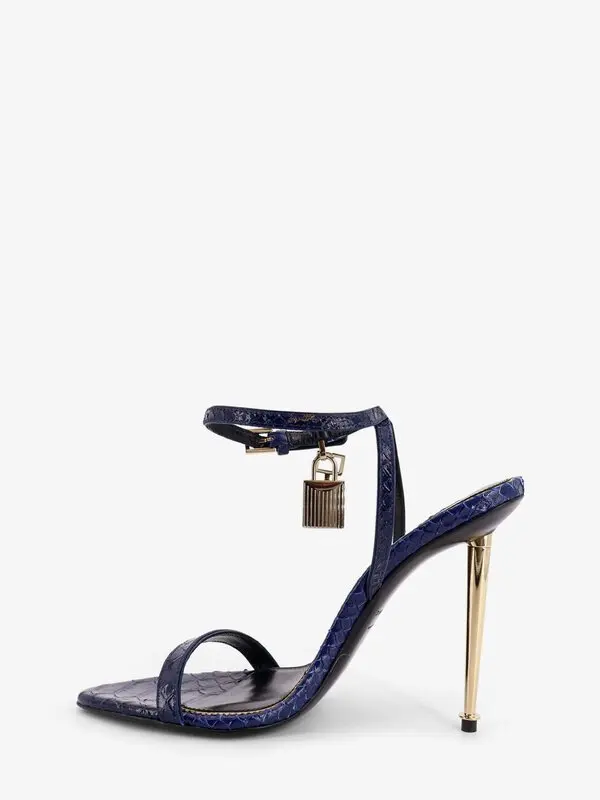TOM FORD Laminated Leather Padlock Sandals - Multicolor