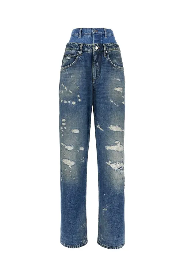 Dolce & Gabbana Distressed Straight Leg Jeans - Multicolor