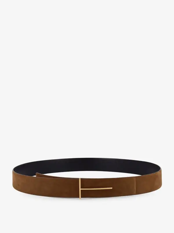 TOM FORD Suede Belt With Metal Buckle - Multicolor