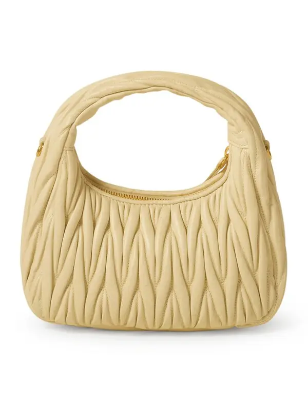 Miu Miu Wander Hobo Bag In Quilted Nappa - Multicolor