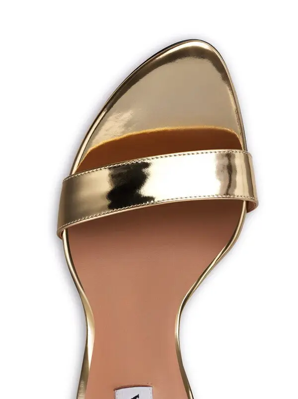 Alaïa Mirror-effect Conical Heel Sandals - Silver