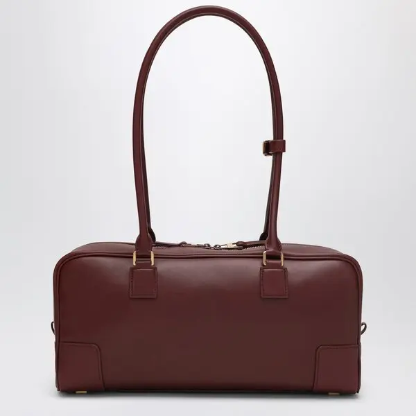 Loewe Amazona 31 Cropped Bag In Shiny Mahogany Leather - Brown