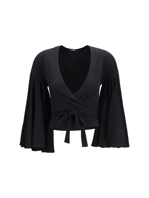 Jacquemus Paysan Wrap Top - Black