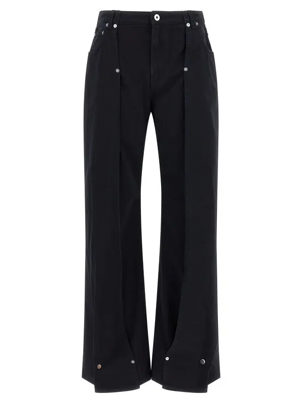 JEAN PAUL GAULTIER Snap-button Wide-leg Jeans - Blue