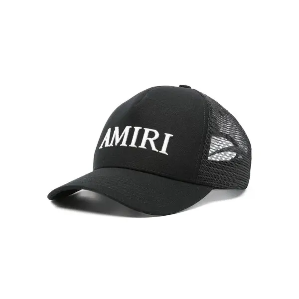 Amiri Cotton Blend Trucker Cap - Black