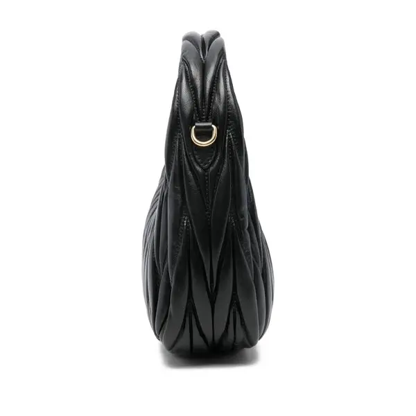 Miu Miu Calf Leather Shoulder Bag - Black