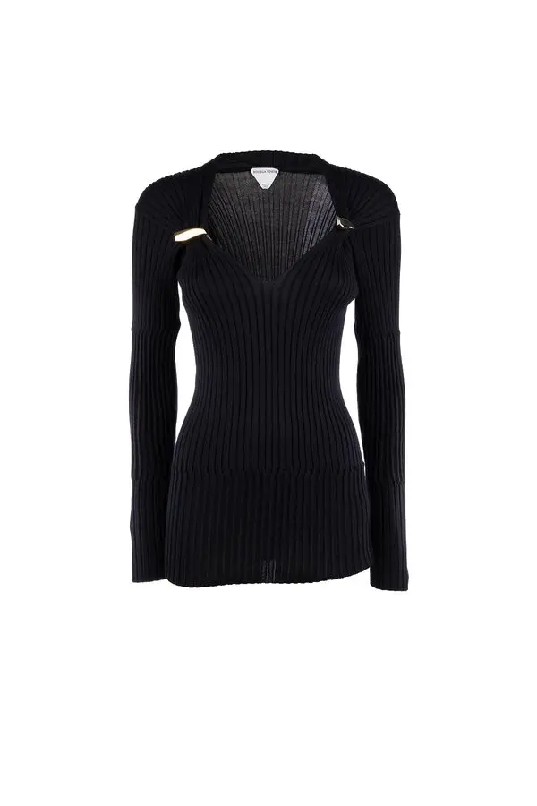 Bottega Veneta Knitwear With Gold Tone Embellishment - Multicolor